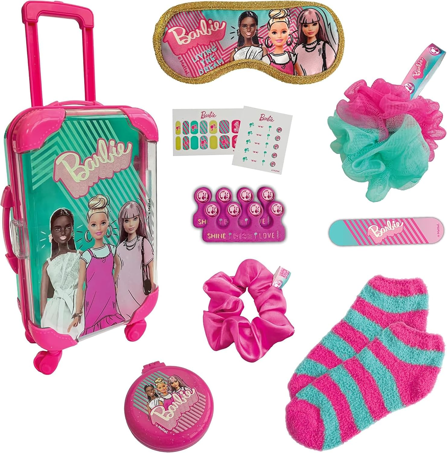 Sinco Creations Barbie Sleepover Set With Trolley Carry Case & Barbie ...