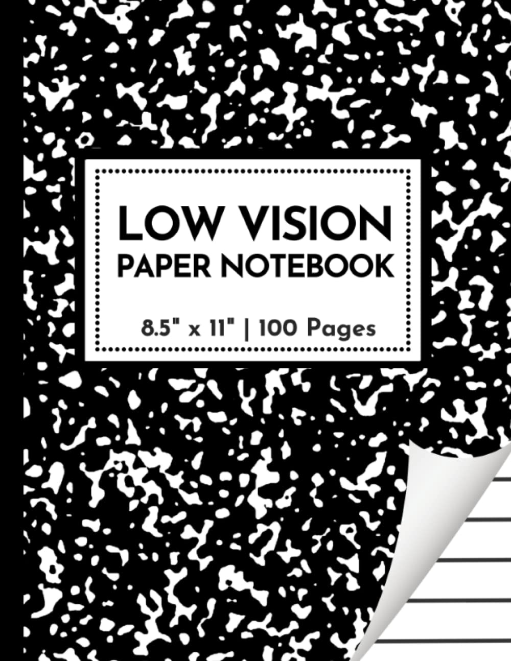 LOW VISION Paper Notebook: An 8.5" x 11" Writing Book for Visually ...