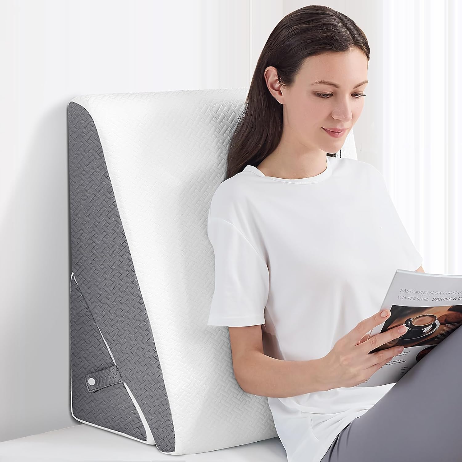 Sasttie Wedge Pillows for Adults, Adjustable Wedge Pillow for Sleeping ...