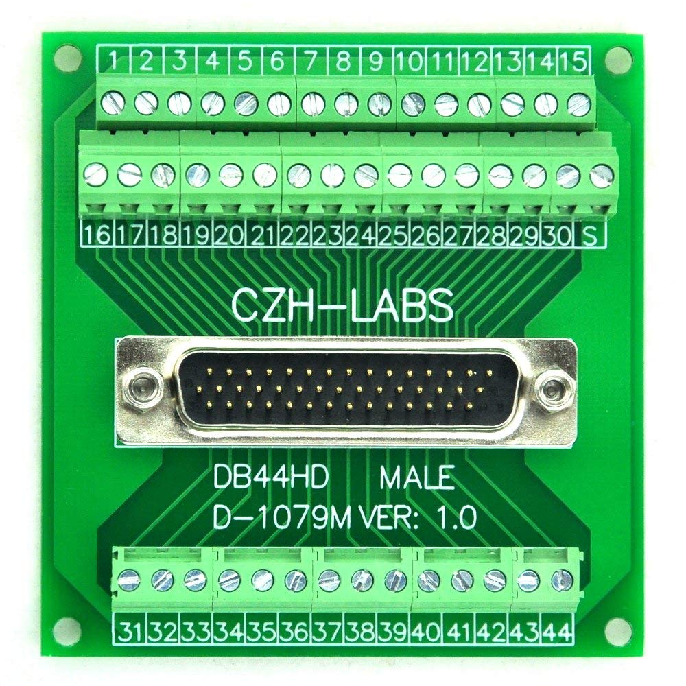 Electronics-Salon D-SUB DB44HD Male Header Breakout Board, Terminal ...