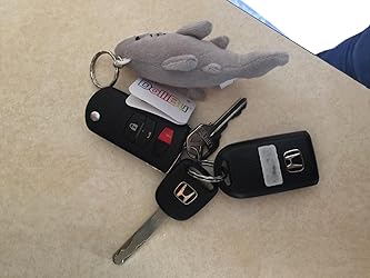 Amazon.com: Puzzled Shark Plush Keychain Stuffed Animal Toy - Soft Fur ...