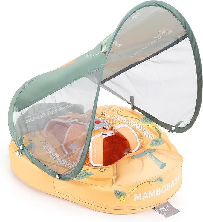 Amazon.com: Mambobaby Float Add Tail Baby Swim Float with Canopy Solid ...