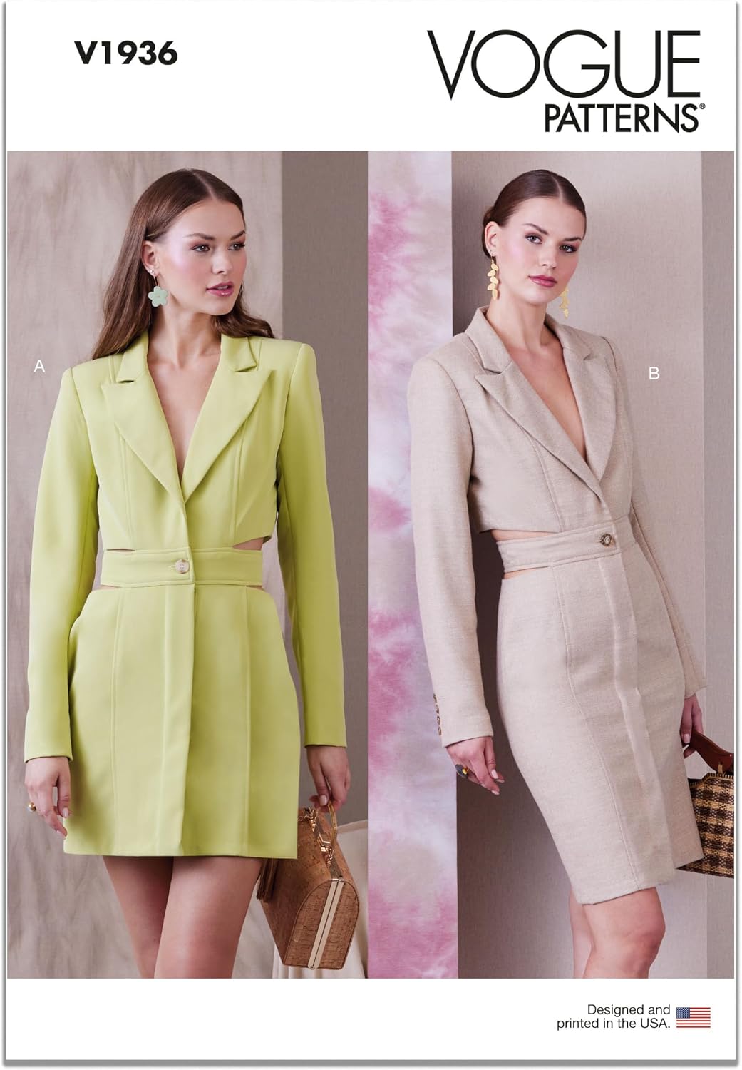 Amazon.com: Vogue V1936F5 Misses' Blazer Dress Sewing Pattern Packet ...