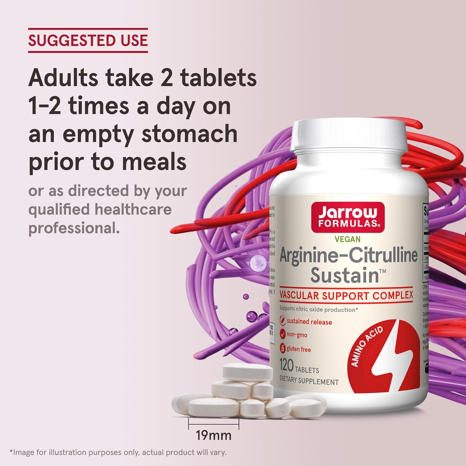 Jarrow Formulas, Tabletas de argininina y citrulina de sustento, 120 ...