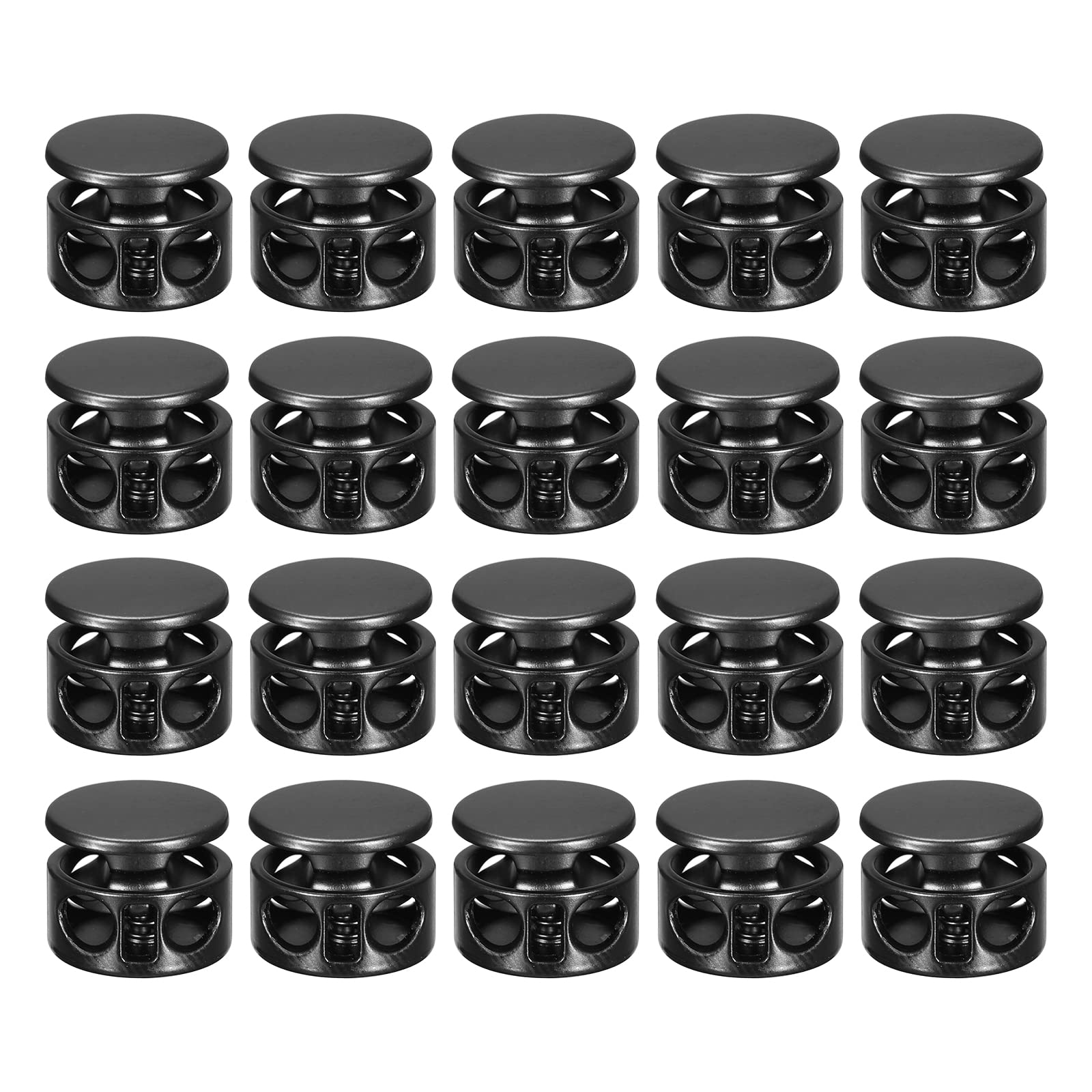 Amazon.com: uxcell 24pcs Metal Cord Locks, 3mm Double Hole Spring ...