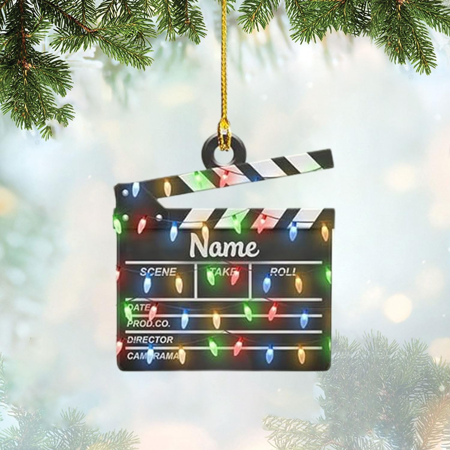 Amazon.com: RoyalBro Personalized Film Clapboard Ornament, Movie ...