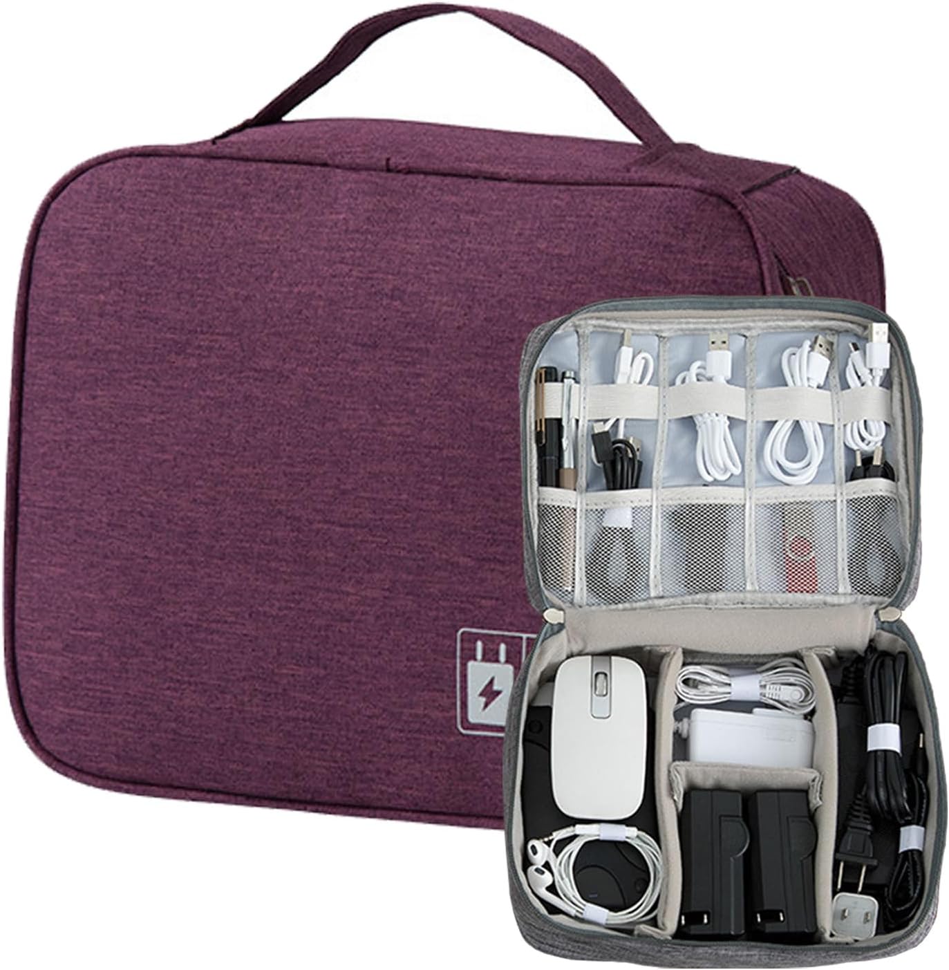 Amazon.com: AYANICA Organizer Case Small Electronic Devices USB Charger ...