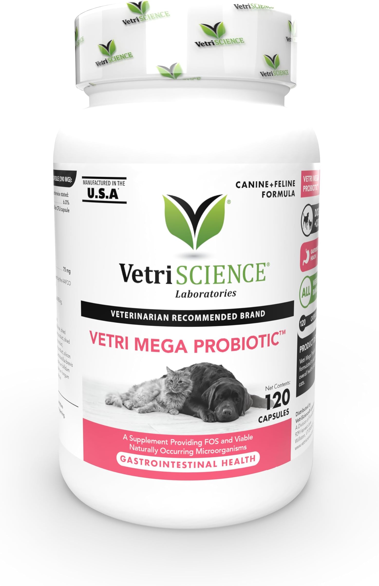 VetriScience Laboratories Vetri Mega Probiotic and Prebiotic for Dogs ...