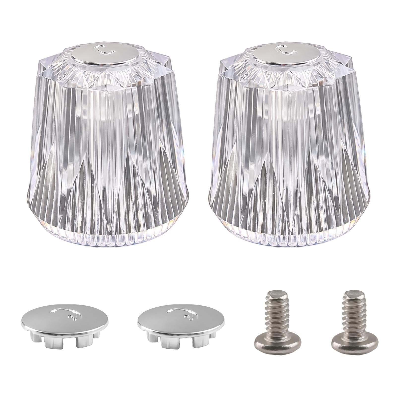 2 Pcs Large Shower Knob Replacement, Acrylic Tub Shower Faucet Handle ...