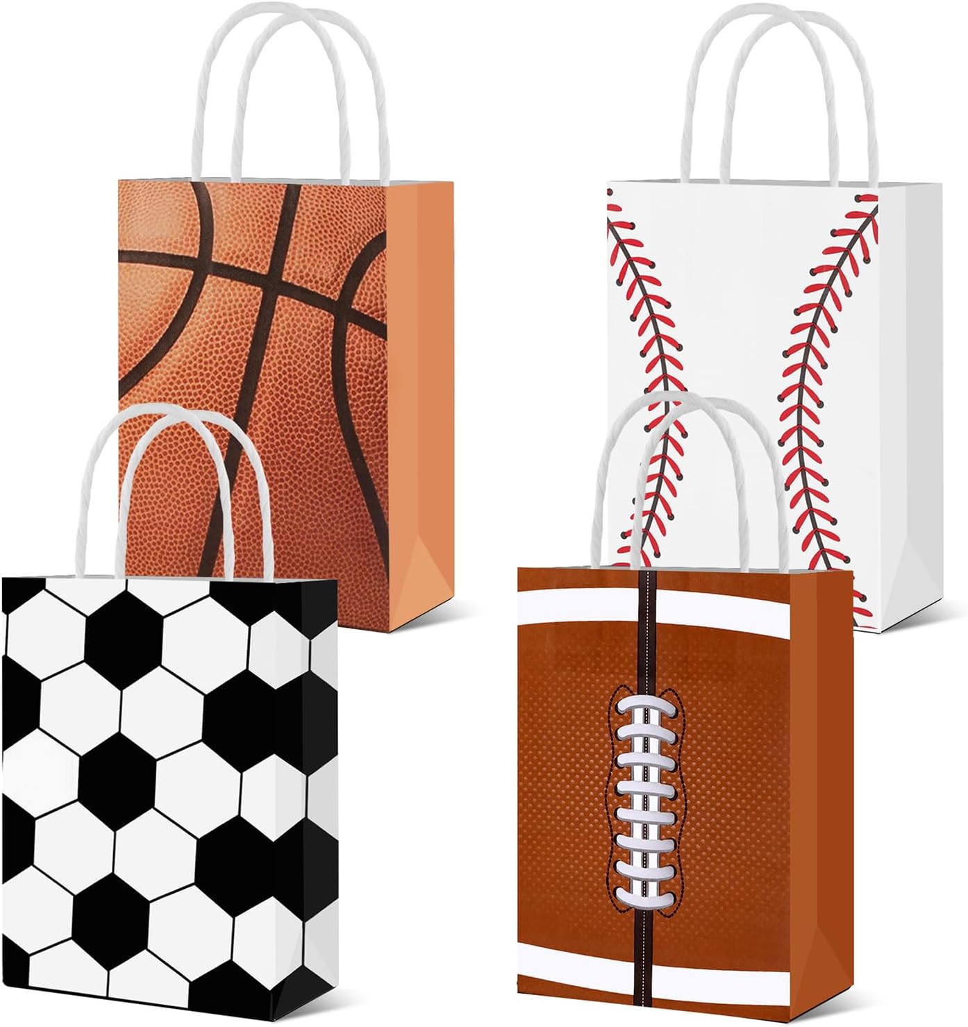 Amazon.com: 24 Pcs Sports Party Favor Bags Football Soccer Goodie Bags ...