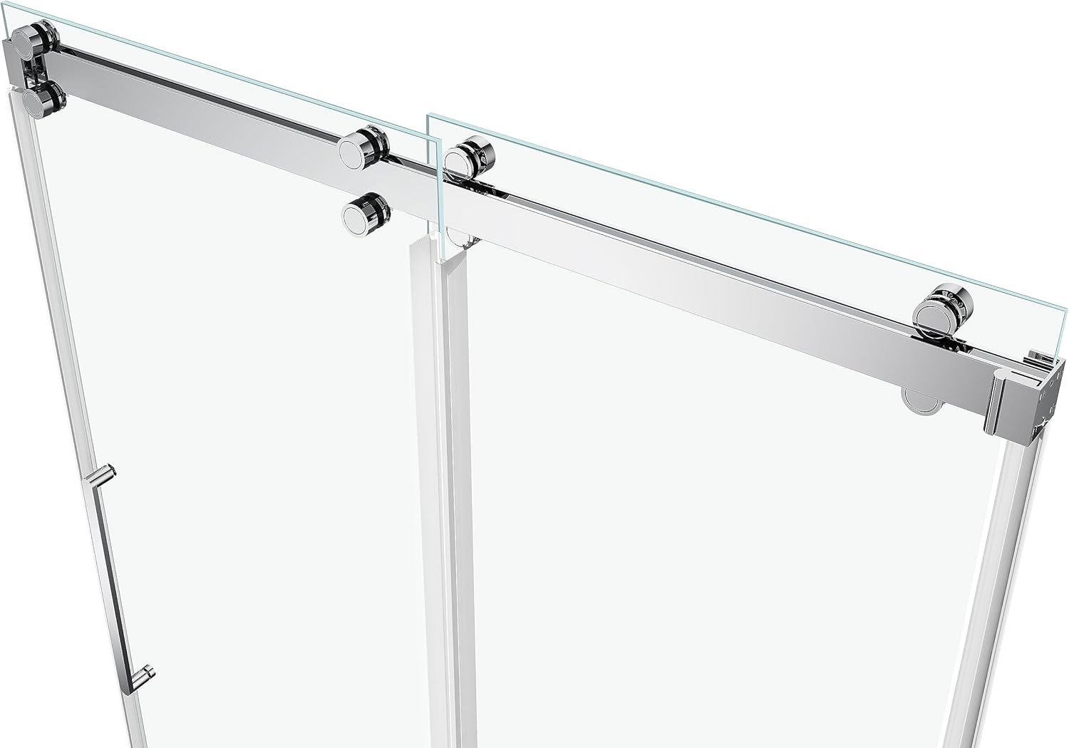 EUROTECH SHOWERS Twinglide Monaco Frameless Shower Doors 56.5-60" Width ...