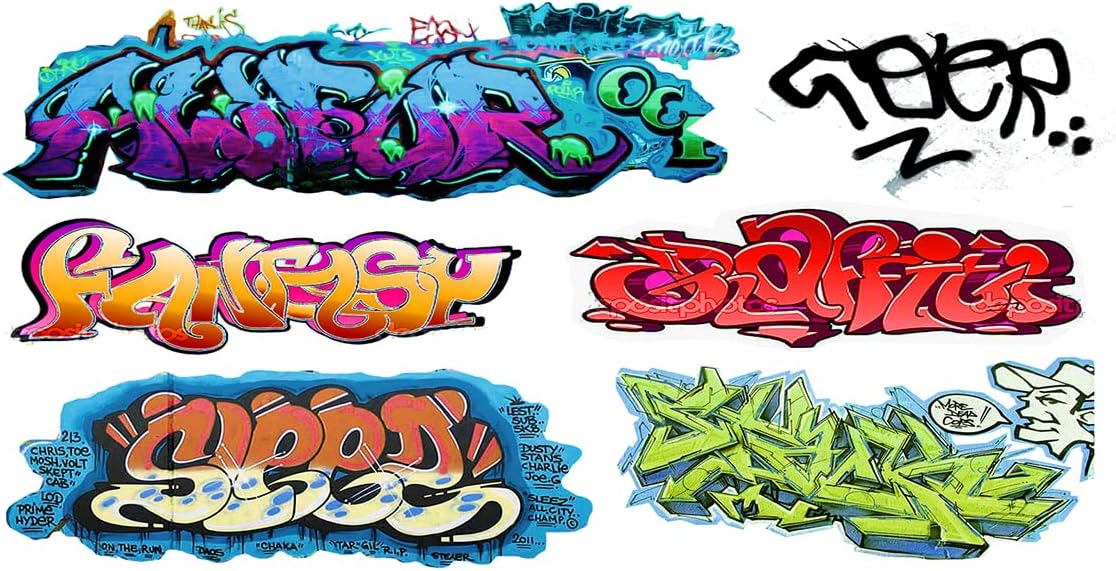 Amazon.com: HO Scale 1:87 Graffiti Waterslide Decals Set #42 - Weather ...
