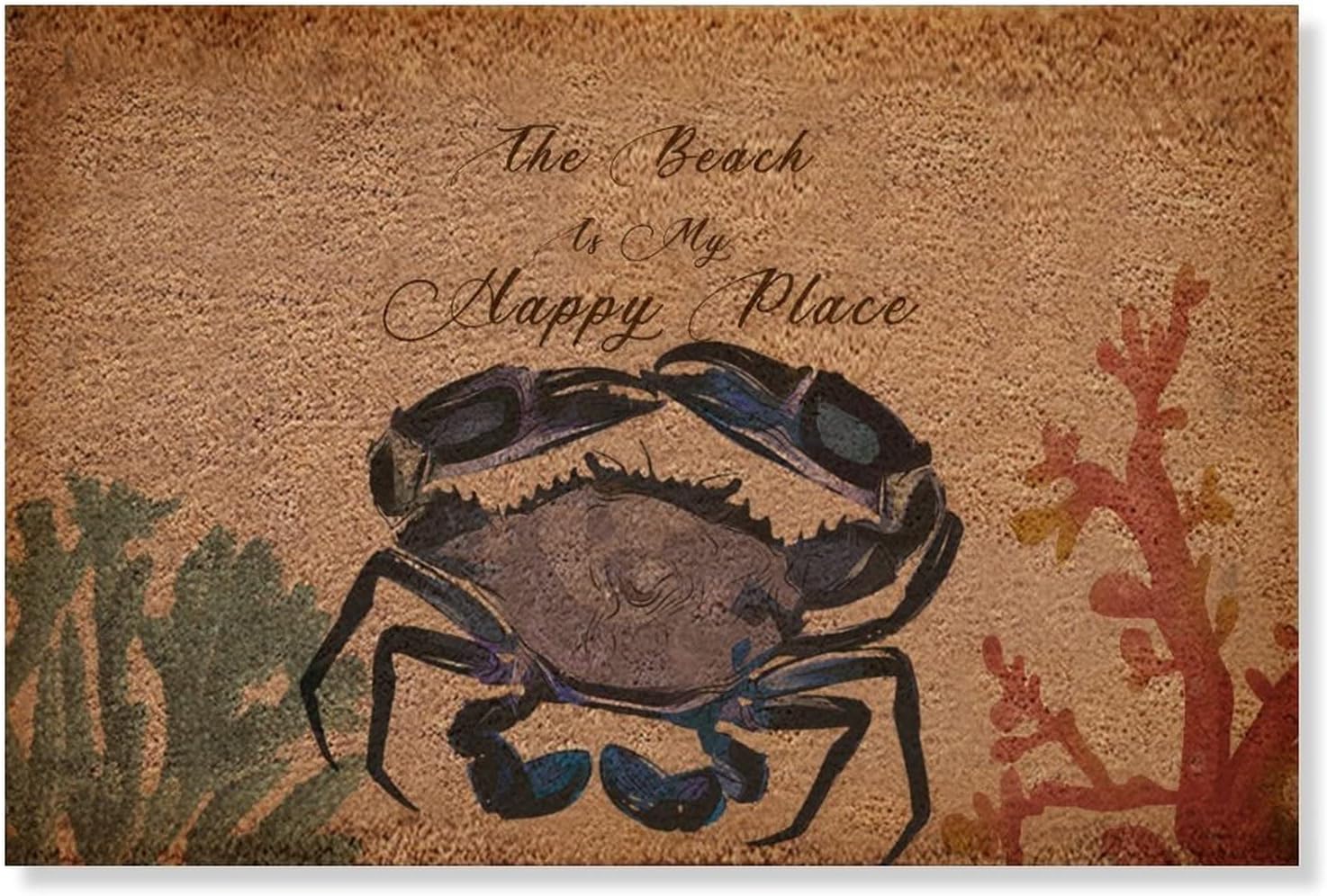 Amazon.com: MISSUYSA Sea Ocean Life Crab Coir Door Mat Non Slip Coastal ...