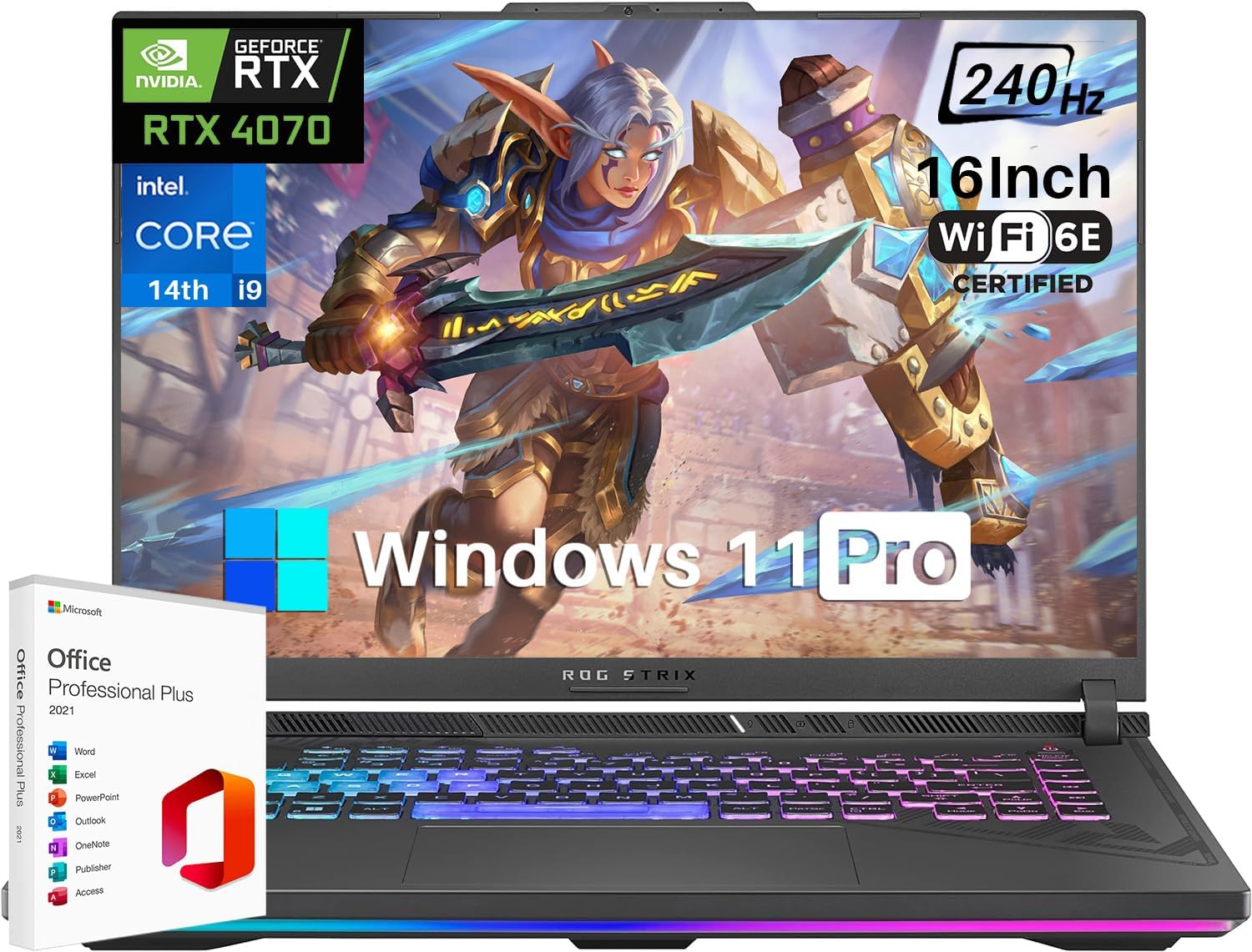 Amazon.com: ASUS ROG Strix G16 Gaming Laptop with Windows 11 Pro, 16 ...