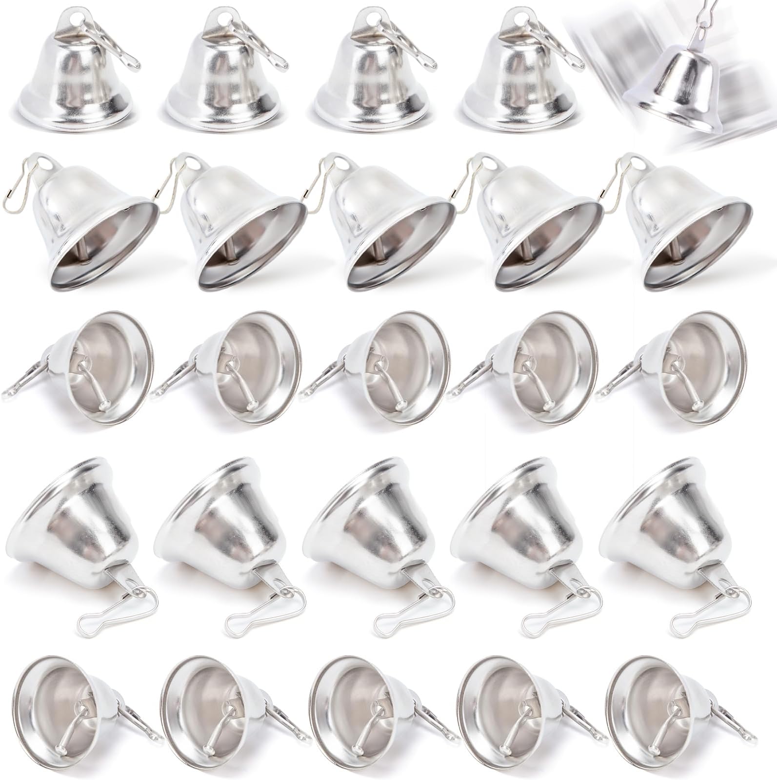 Amazon.com: 60PCS 26mm/1inch Gold Bells Mini Liberty Bells for Crafts ...