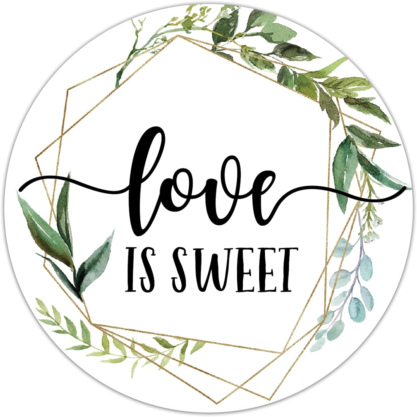 Amazon.com: Love is Sweet Stickers - Greenery Wedding & Bridal Shower ...