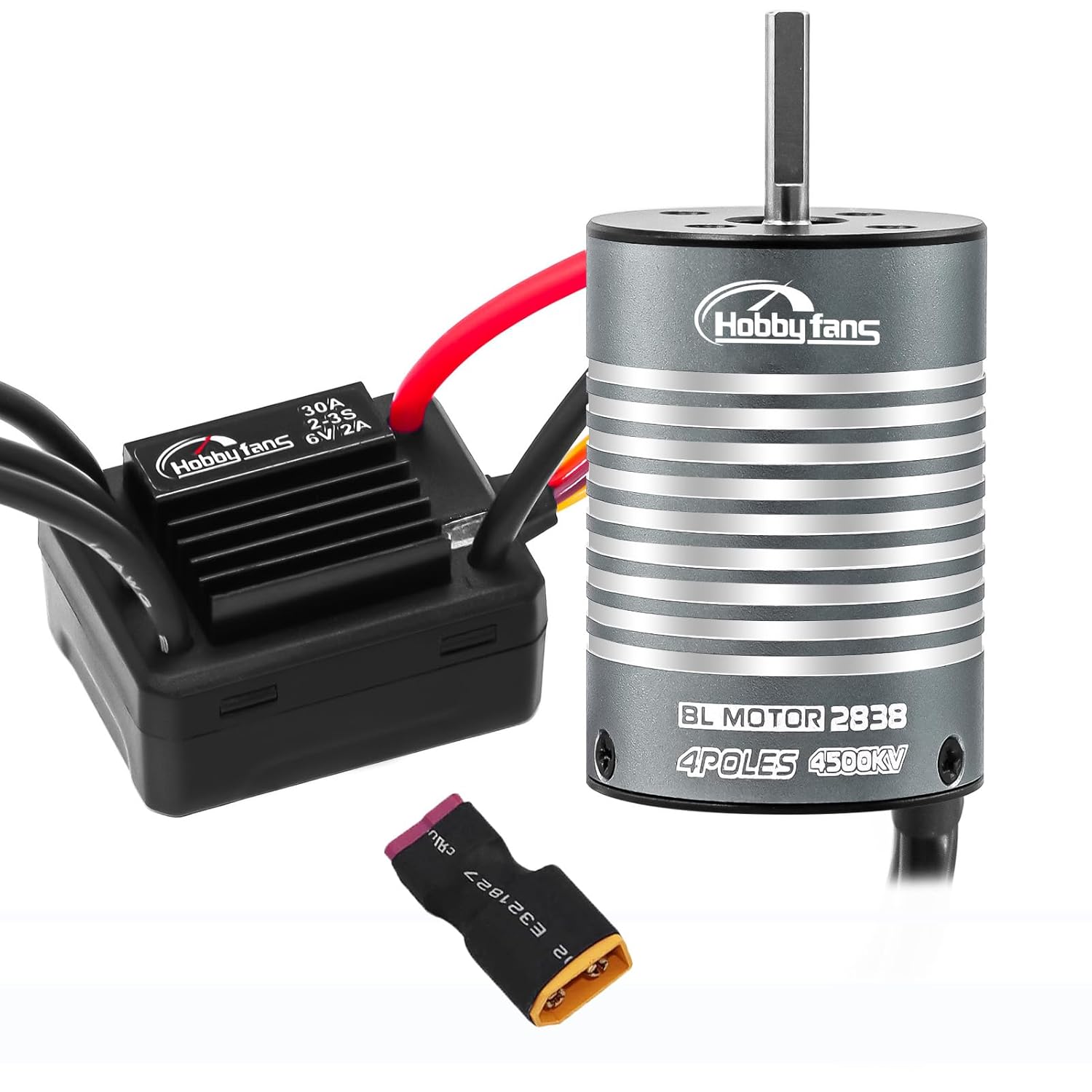 Amazon.com: Hobby Fans 2838 4500KV Sensorless Brushless Motor & 30A ...