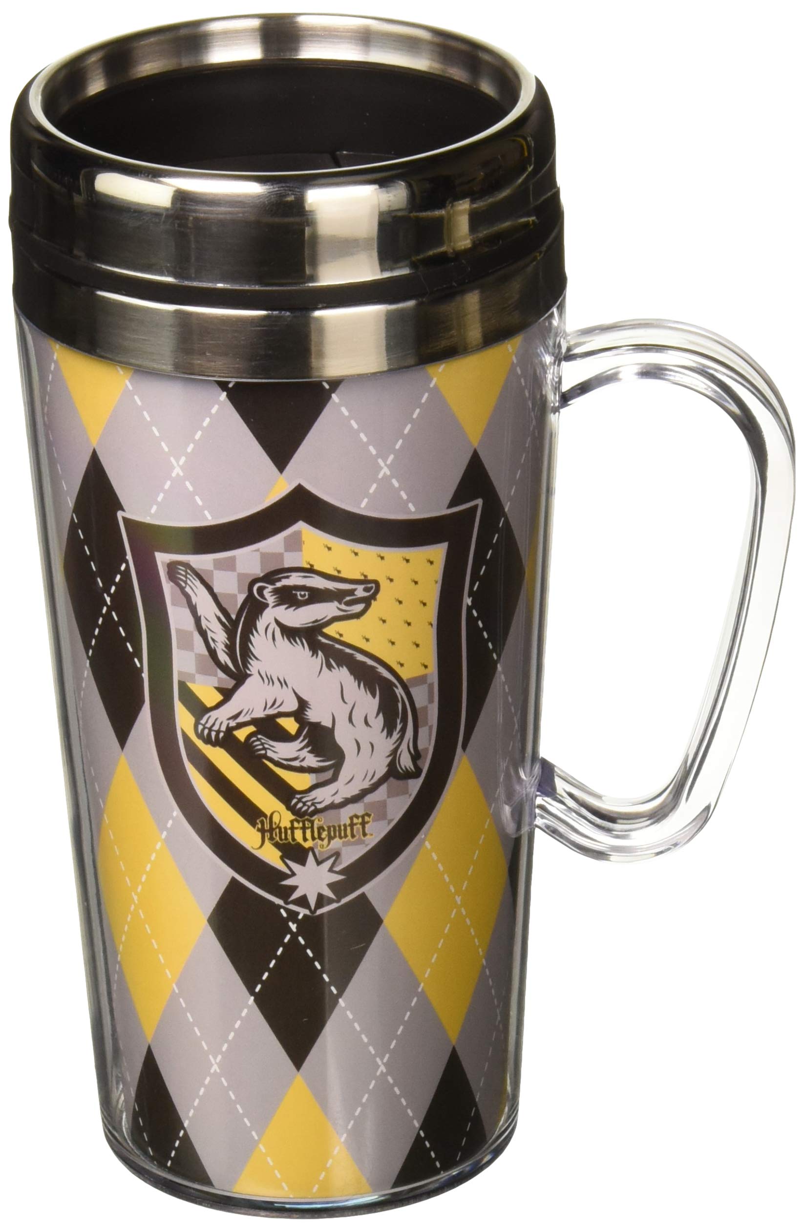 Amazon.com: Spoontiques Hufflepuff Insulated Travel Mug, Multicolored ...