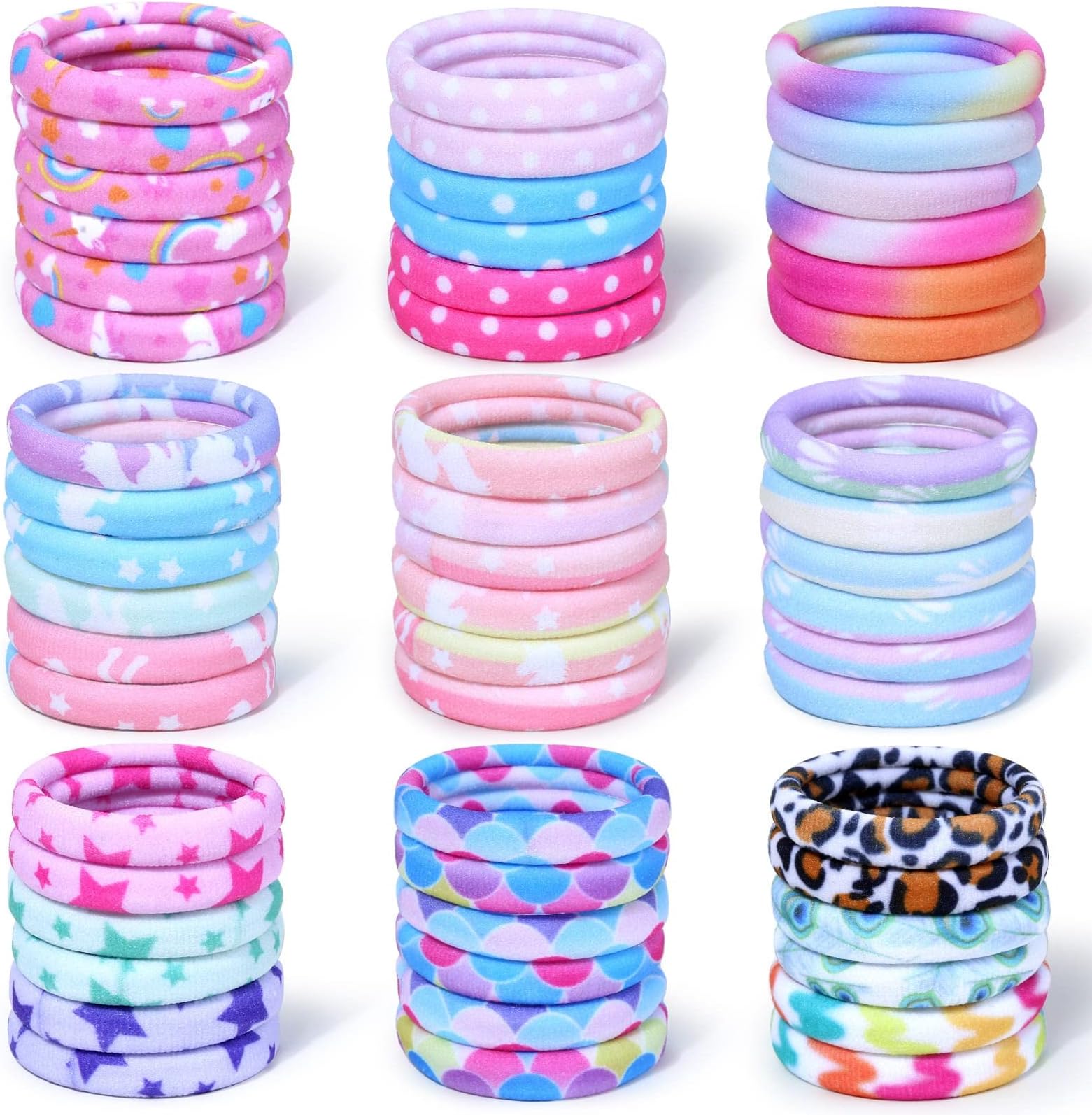 Amazon.com : 30Pcs Pastel Hair Ties Elastics Bands Hair Styling ...