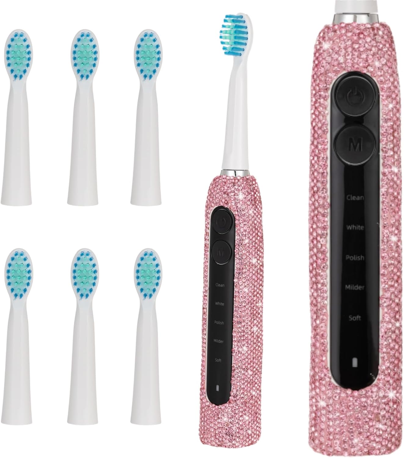 Amazon.com: Veseek Diamond Sonic Electric Toothbrush Bling Rechargeable ...