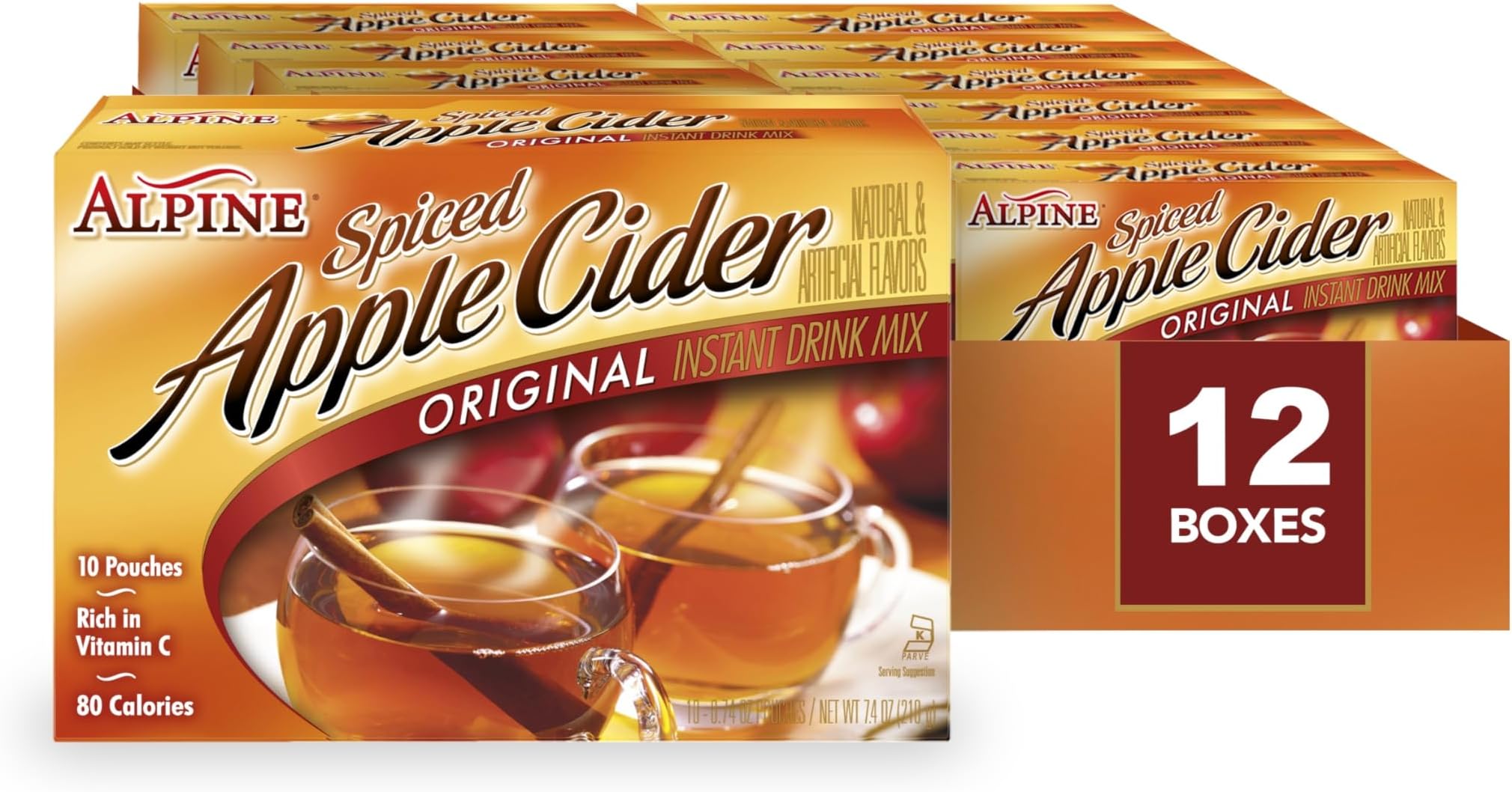 Amazon.com : Alpine Original Spiced Apple Cider Instant Drink Mix, Rich ...