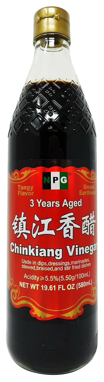 Amazon.com: NPG Chinkiang Vinegar 19.61 Fl Oz (580ml), 3 Years Aged Zhenjiang Black Rice Vinegar ...