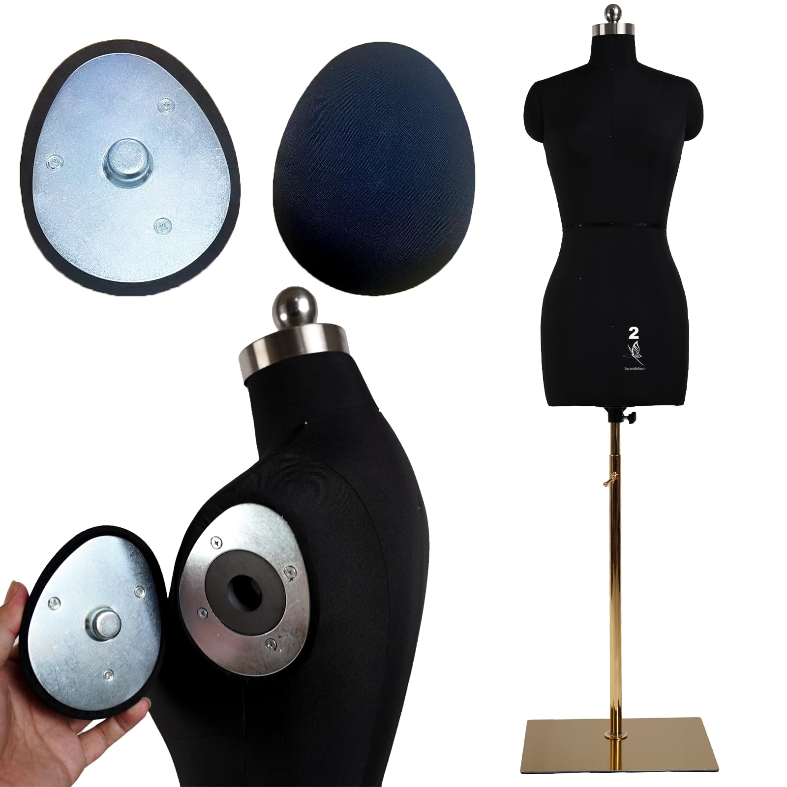 Amazon.com: lavandeform Female Sewing Mannequin, Size2 Professional ...