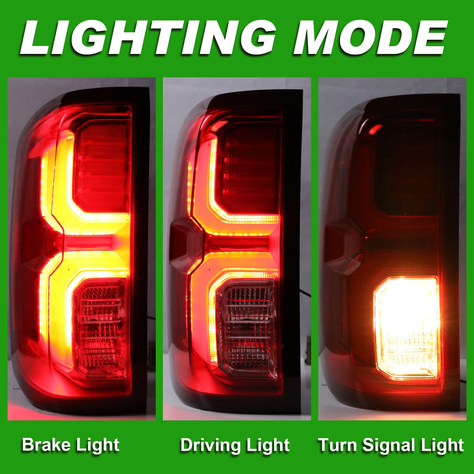 Lochnchn Rear Tail Lights Compatible with Chevy Silverado 1500 2016 ...