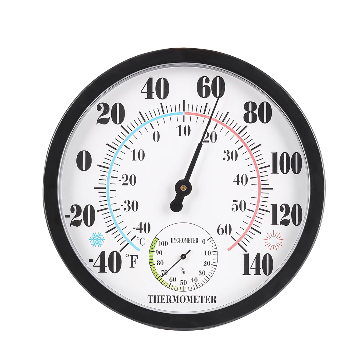 Amazon.com: Indoor Outdoor Thermometer Hygrometer, Mechanical Core ...