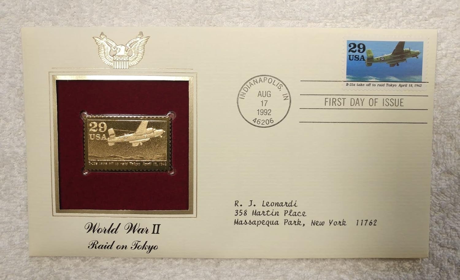 Amazon.com: World War II - Raid on Tokyo - 22kt Gold Replica Stamp ...