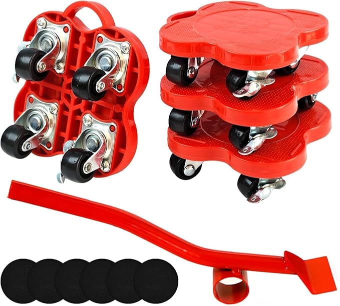 Furniture Sliders Moving Kit with 4 Wheels, Heavy Duty Furniture Lifter ...