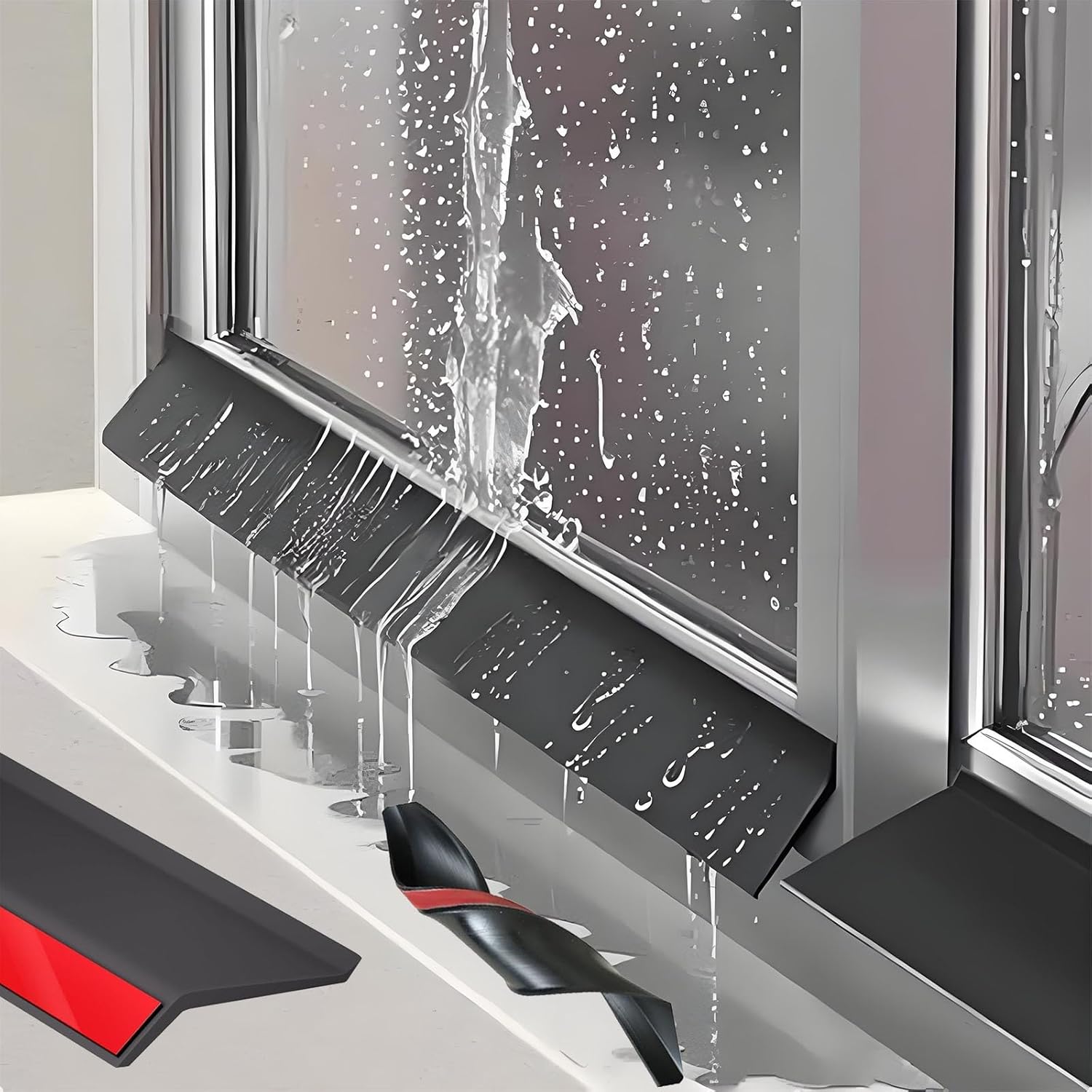 Self Adhesive Window Weather Bar, Rubber Bar Blocks Water Intrusion ...