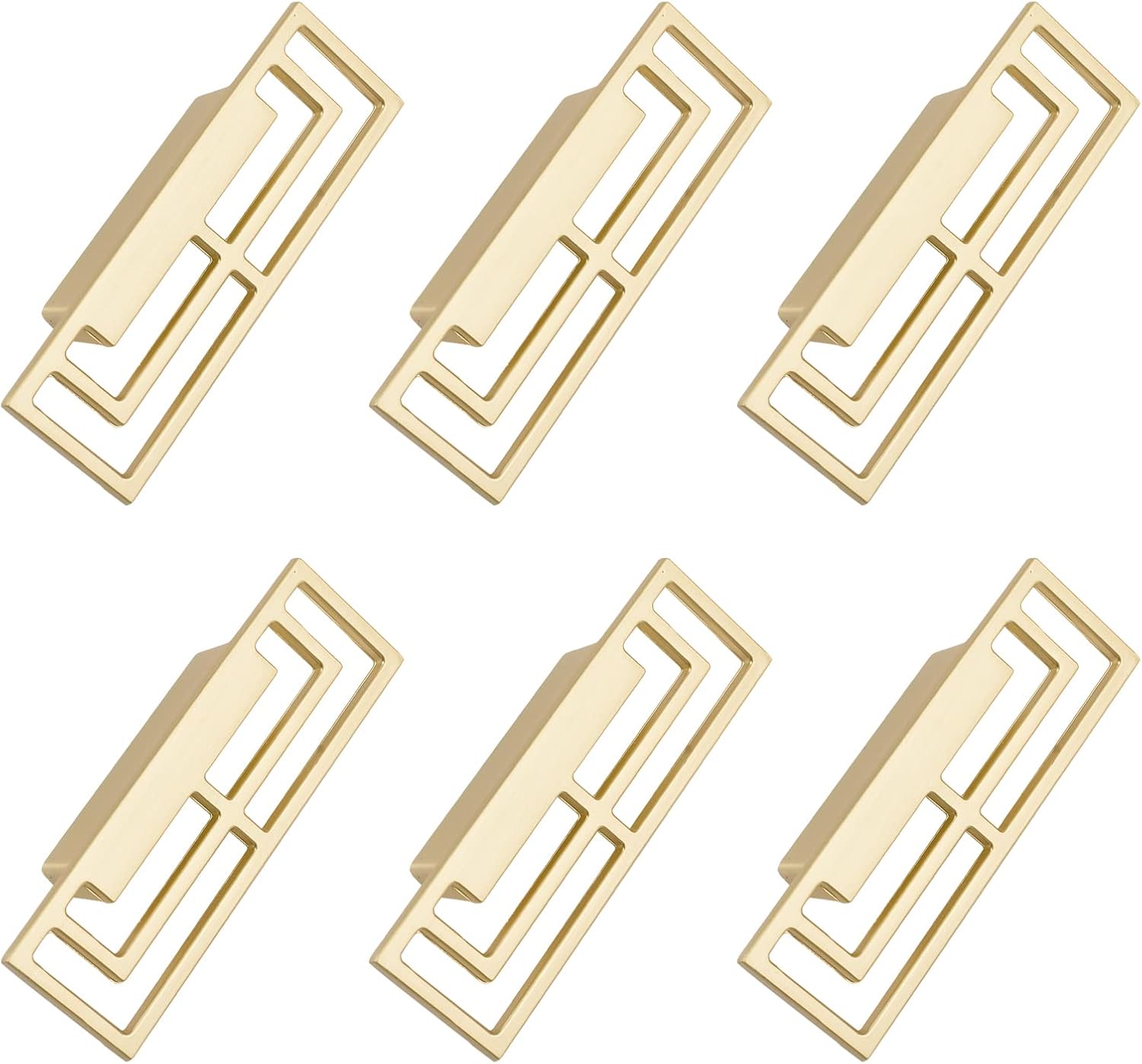 MOROBOR Chinese Cabinet Hardware Handles, 6pcs of Gold Brushed Drawer ...