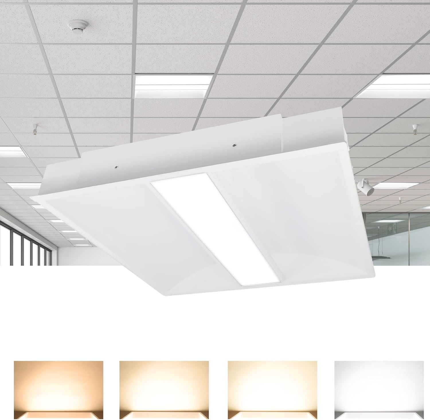 LAMPHOME 2x2 LED Troffer Light，Led Light fixtures Ceiling Mount，Led ...