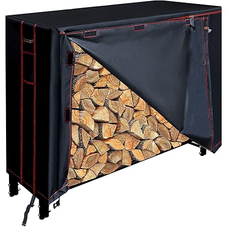 Amazon.com : Himal Log Rack Cover Waterproof Firewood Cover Fit 4FT ...