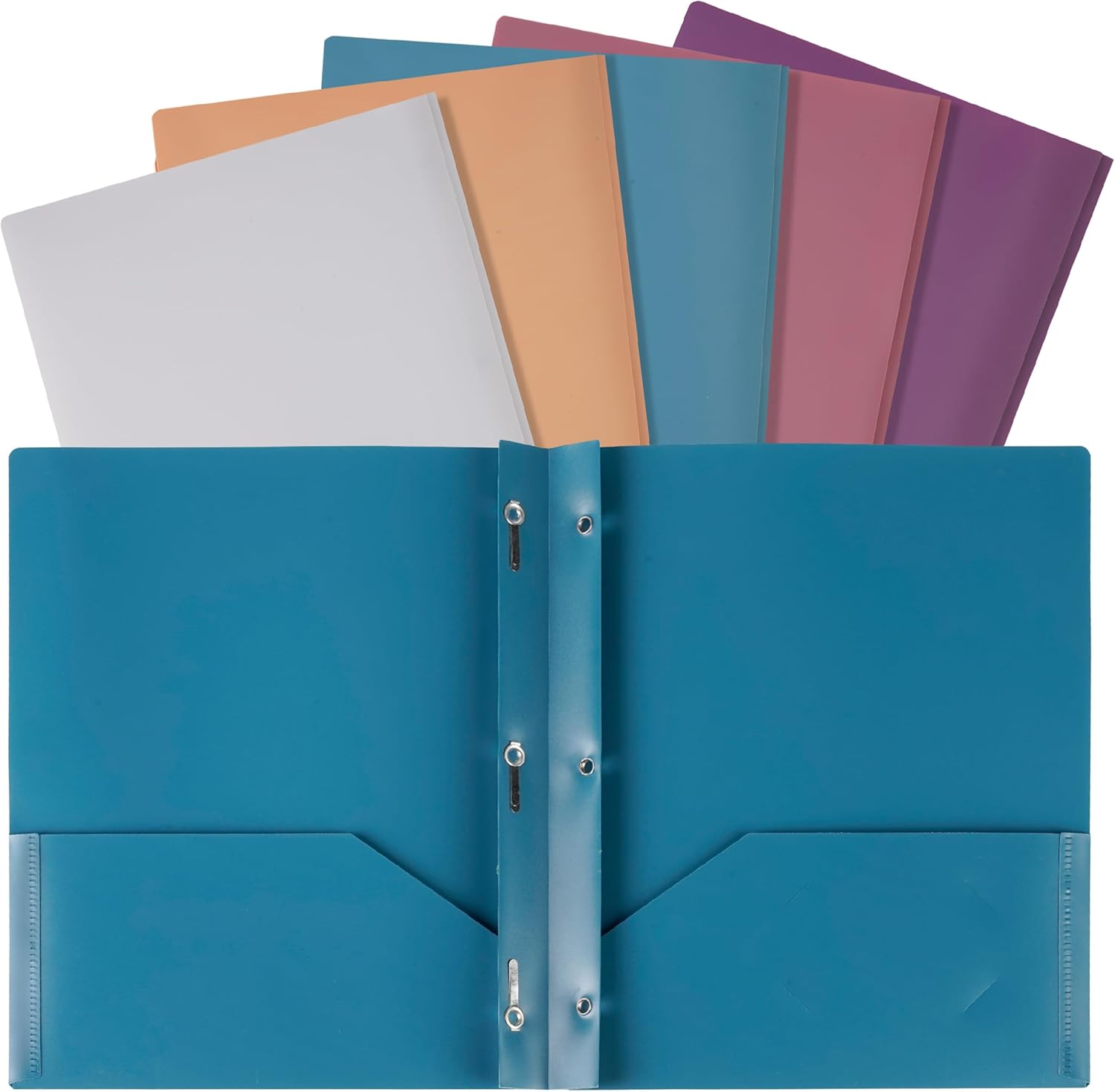 Colorful Office Organization Folders Mr. Pen 2-Pocket Plastic Folders ...