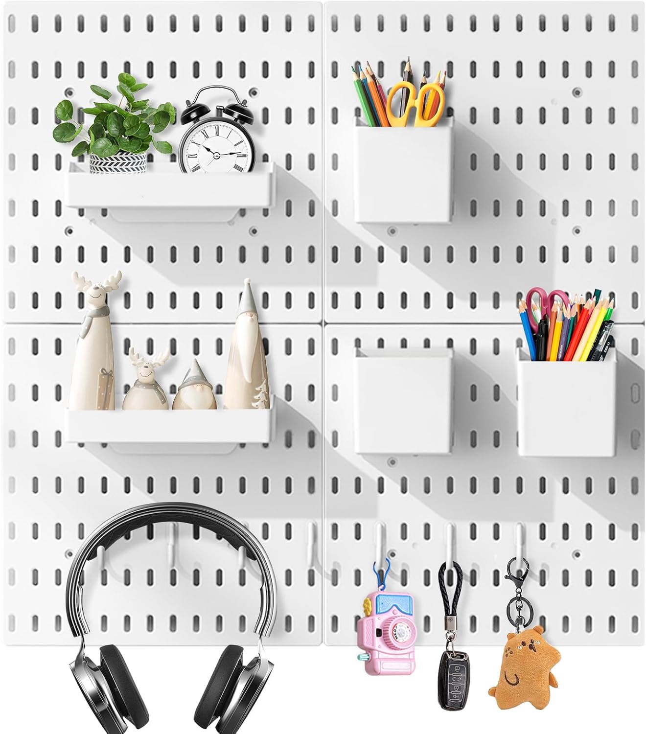 YIQXKOUY 22" x 22" Pegboard Combination Wall Organizer Kit Including 4 ...