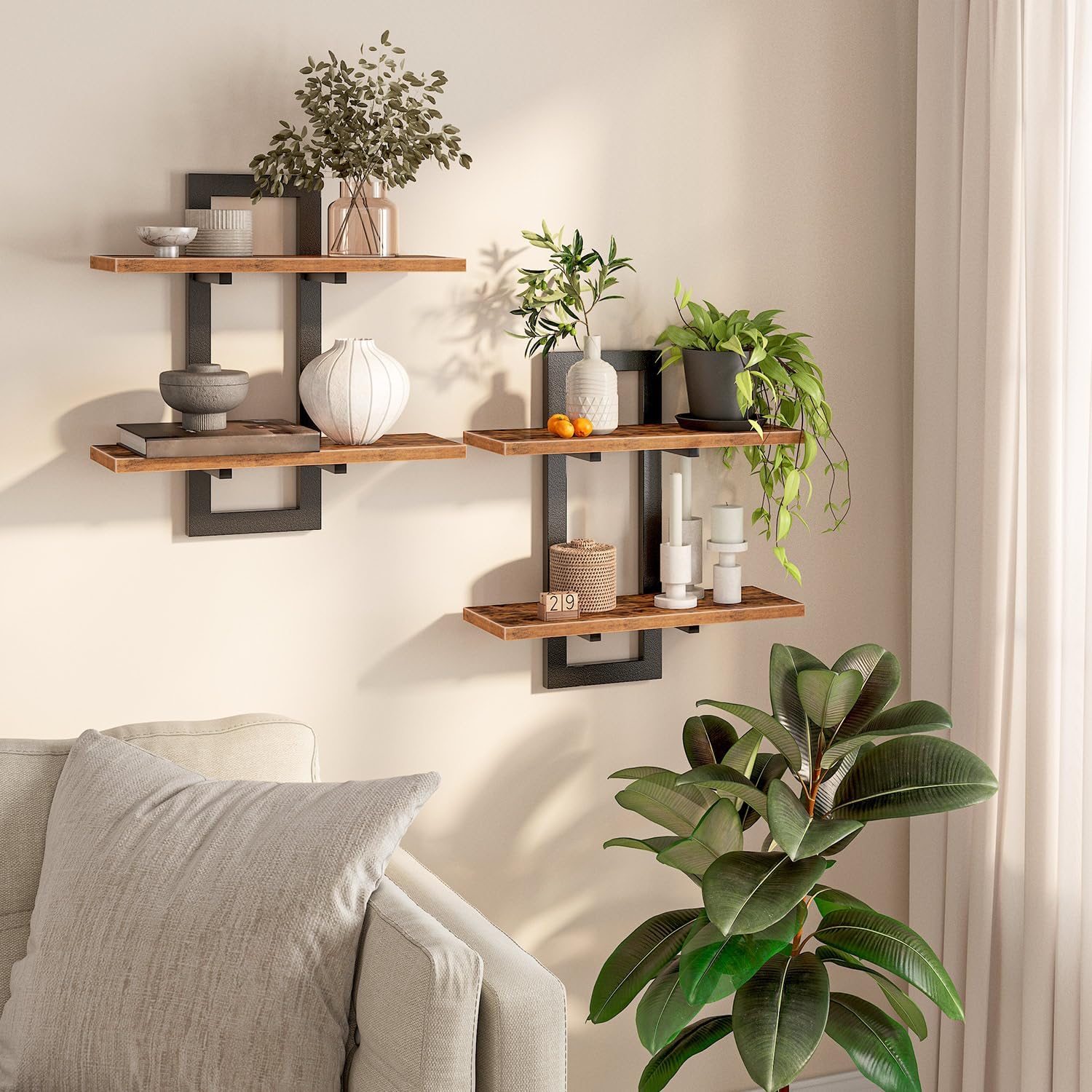 Amazon.com: EALLRINEC Floating Shelves, 24 Inches Easy to Install Wall ...