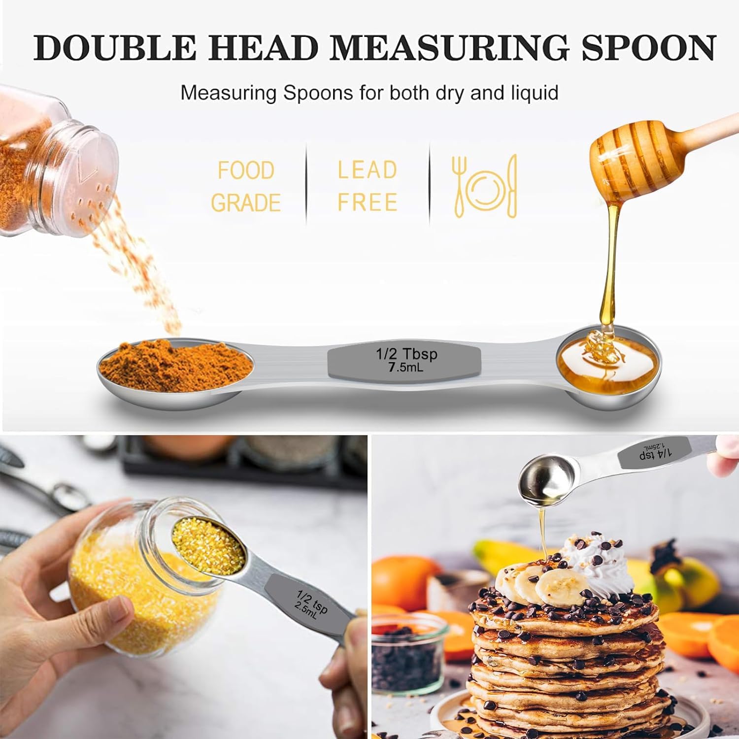 Snapklik.com : Measuring Cups And Magnetic Measuring Spoons Set ...