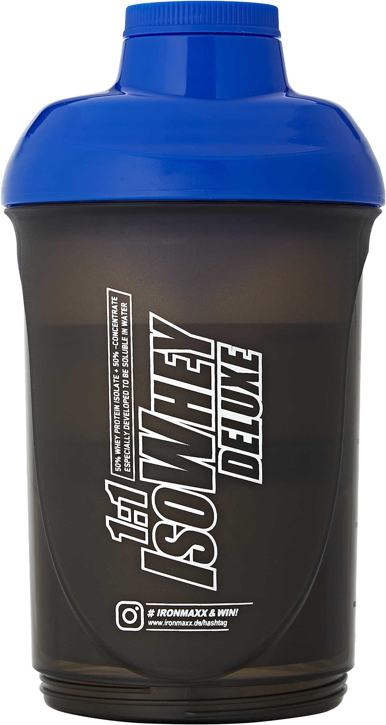 IronMaxx Shaker à protéines - Noir Fumé/Bleu 600 ml | Shaker à ...