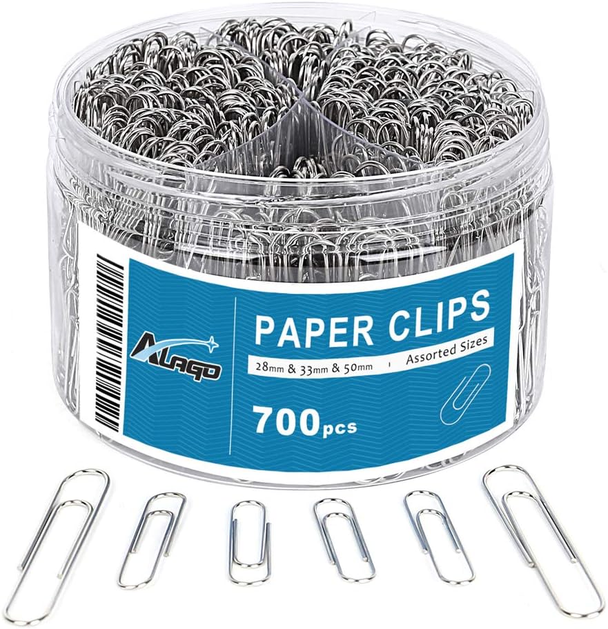 Amazon.com : Paper Clips, 700 pcs Paper Clips Assorted Sizes, Large ...