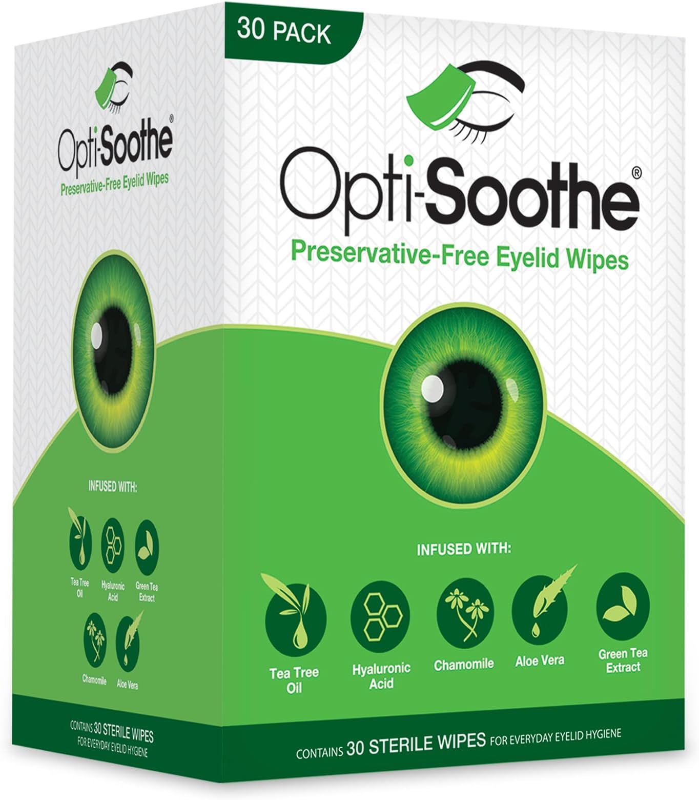 Amazon.com: Opti-Soothe Preservative-Free Eyelid Wipes - 30 Moist ...