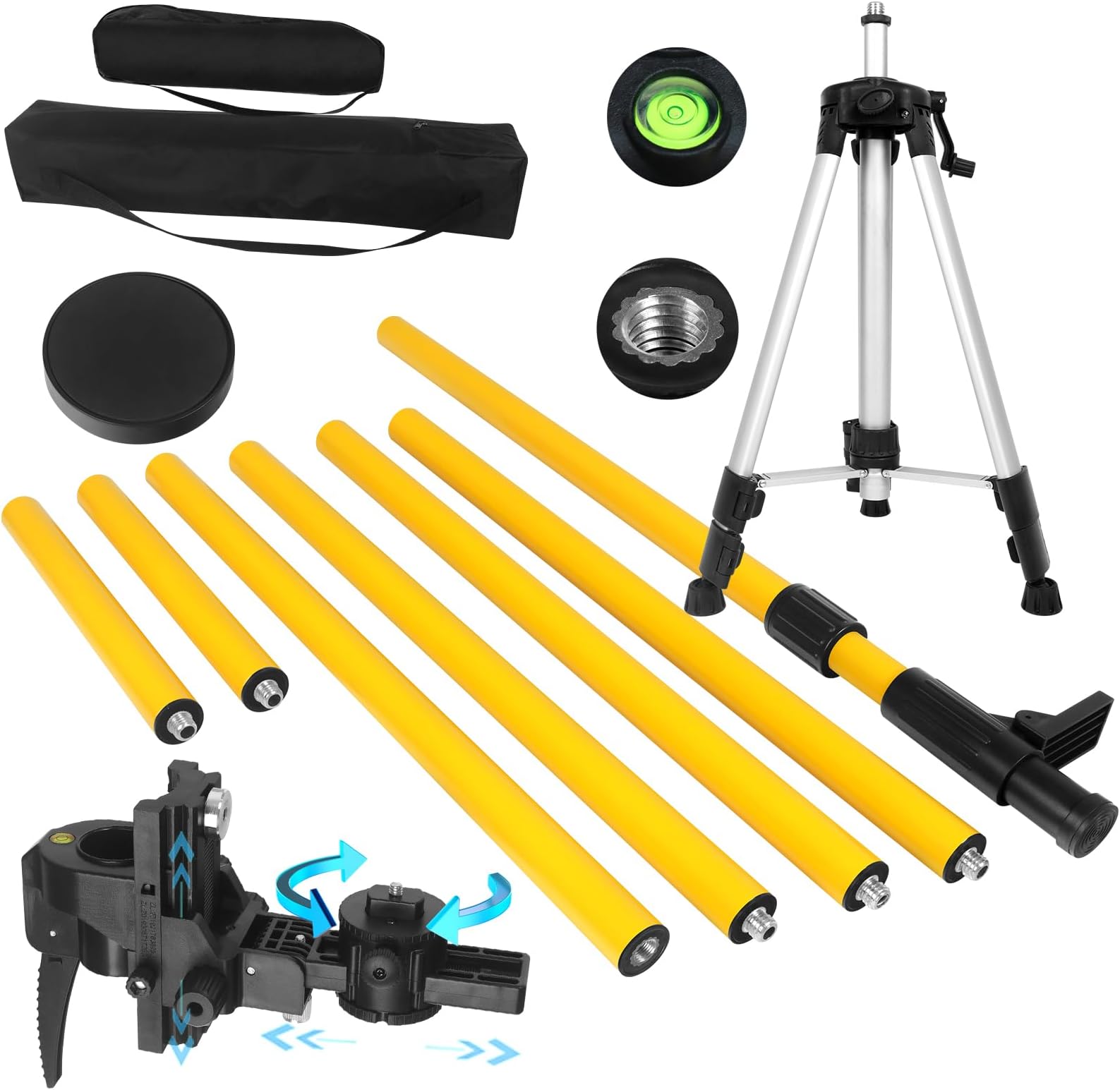 Amazon.com: AdirPro 5' Extending Laser Level Pole Tripod - Extendable ...