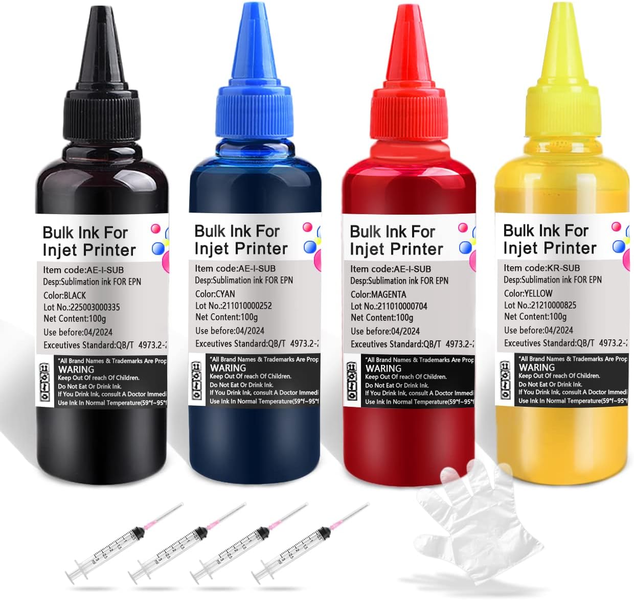 Sublimation Refill Ink Bottle 100ml 4pack For Epson Ecotank ECOTANK ET ...