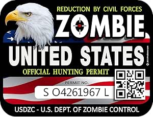 Amazon.com: ProSticker 1203 (Two Pack) 3"x 4" Zombie Series United ...