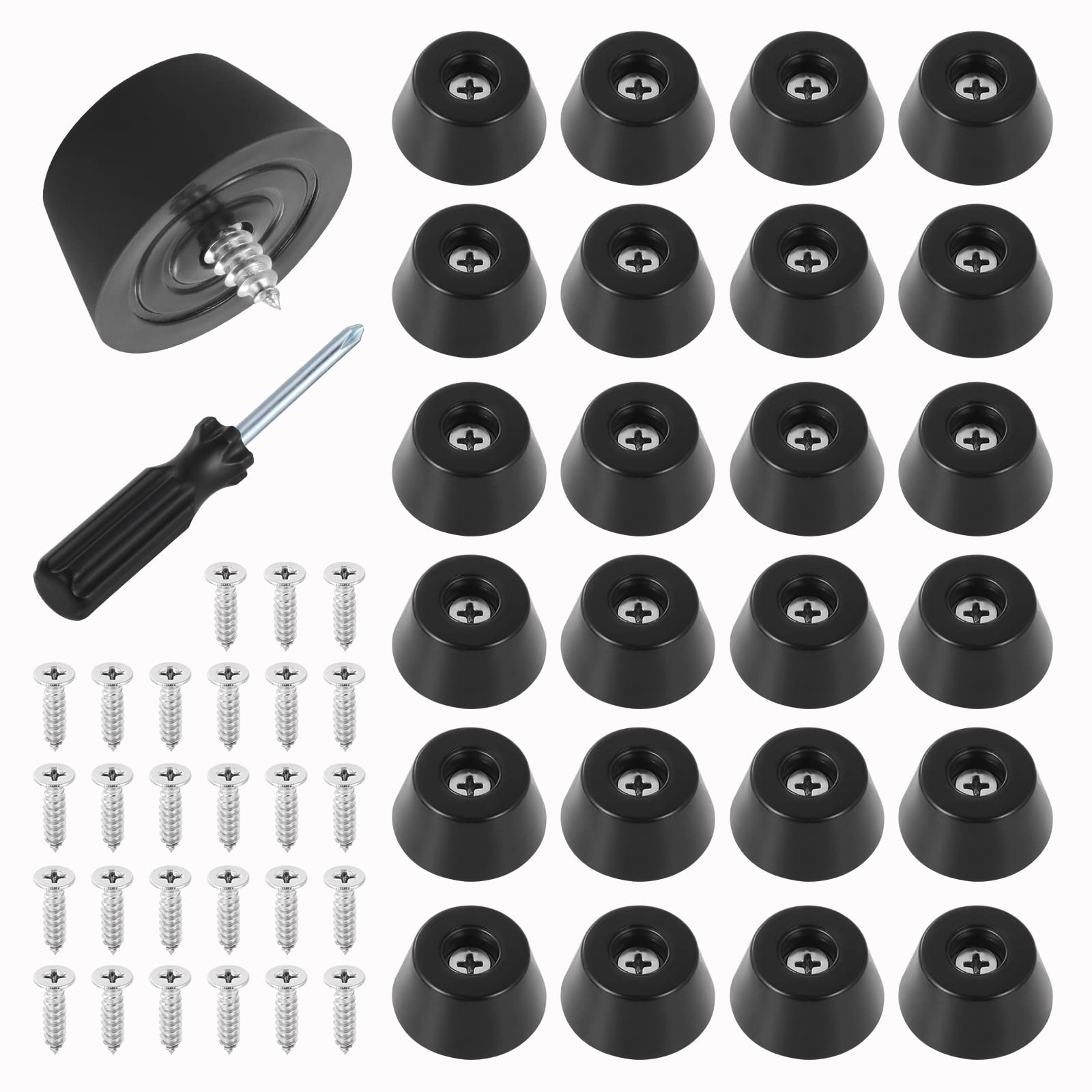 HSEAMALL 50 Pieces Rubber Feet, Non Slip Black Rubber Bumper Feet Pad ...