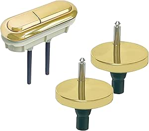 WinZo Toilet Golden Push Button Oval Shaped With Toilet Seat Bolts Caps ...