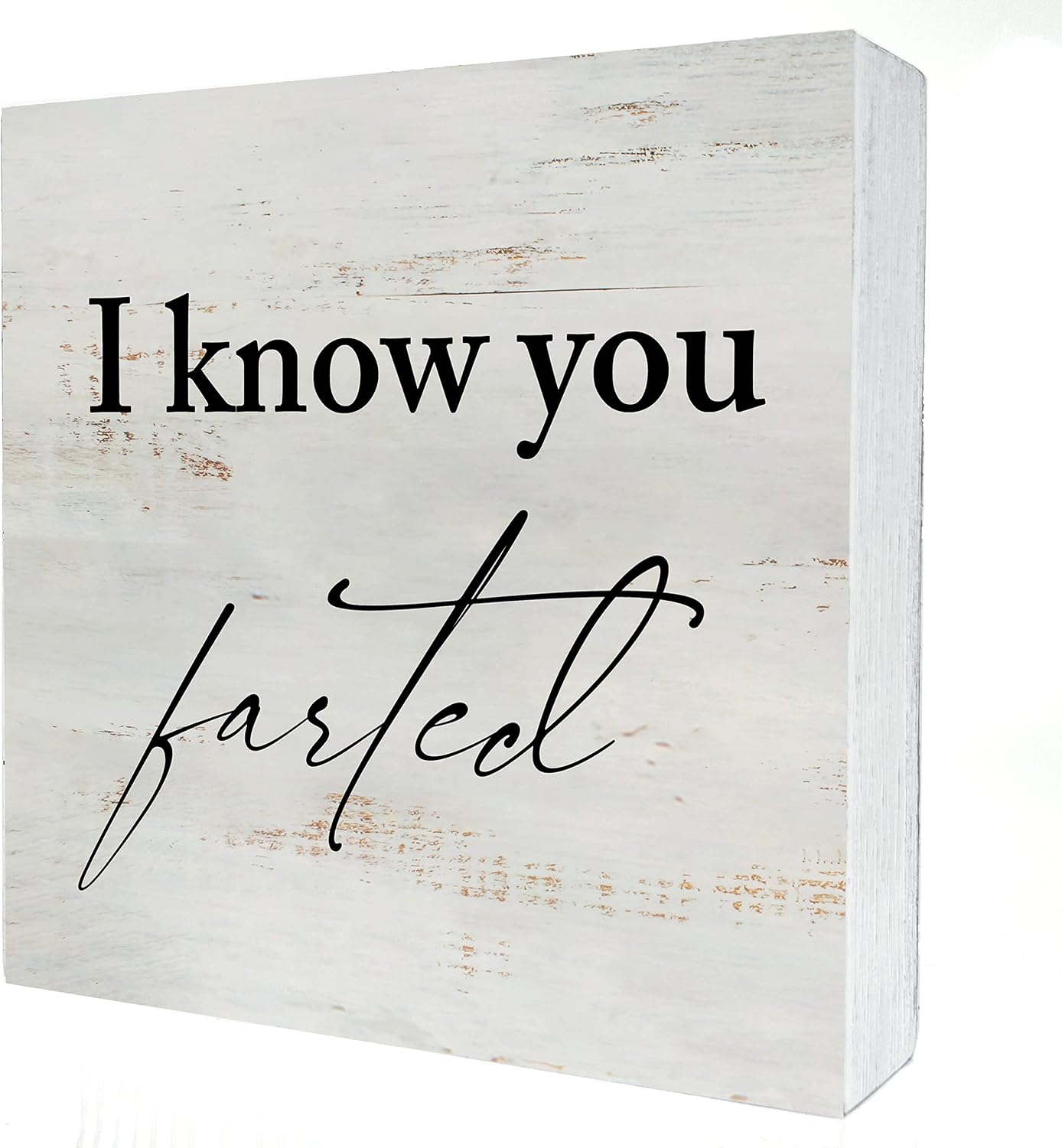Amazon.com: Bathroom Quote Wooden Box Sign Desk Decor I Know You Farted ...