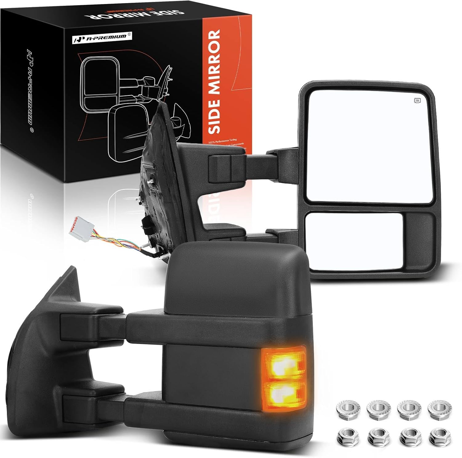 Amazon.com: A-Premium Pair (2) Towing Mirrors - Compatible with 1999 ...