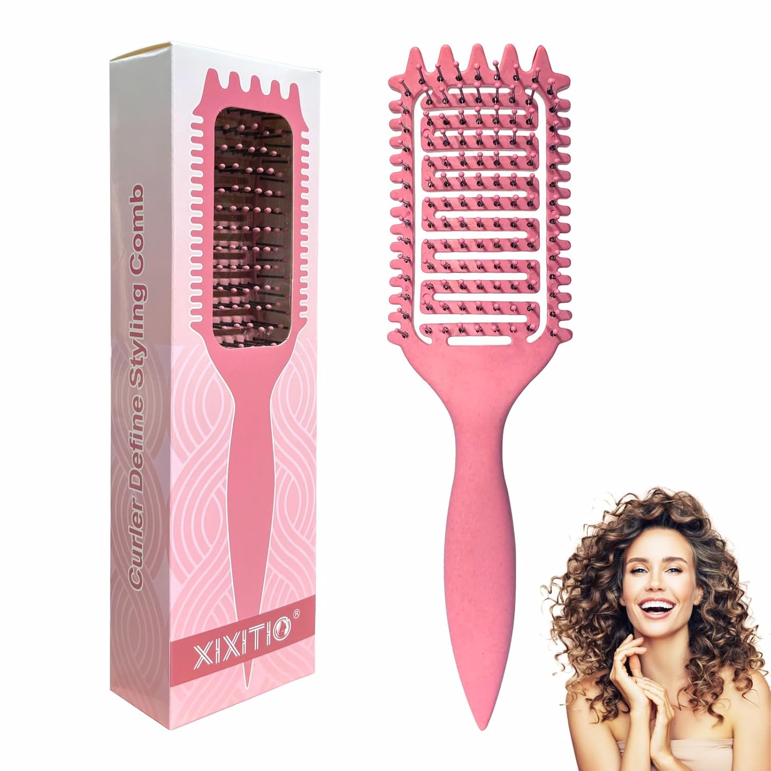 Amazon.com : Curly Hair Brush for Curly Hair, Curl Defining Brush for ...